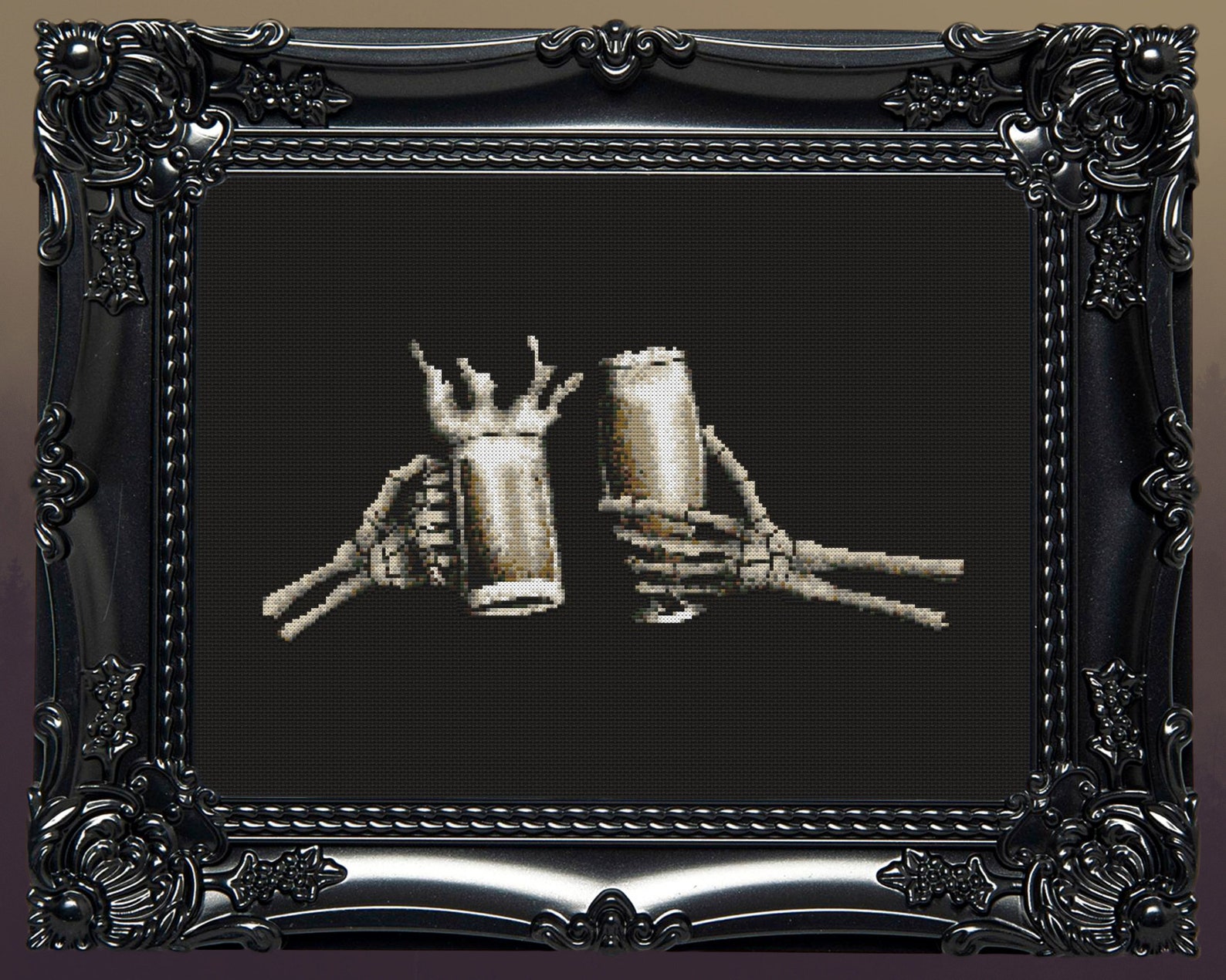 Cheers Cross Stitch Pattern Digital Goth Gothic Creepy | Etsy