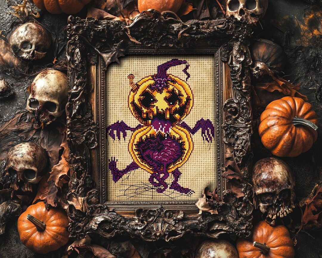 Zombkin Cross Stitch Pattern Gothic Gift for Goth X-stitch Snarky ...