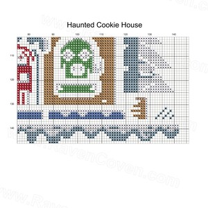 Gingerbread Haunted House Cross Stitch Pattern Horror Gift for Goth X ...