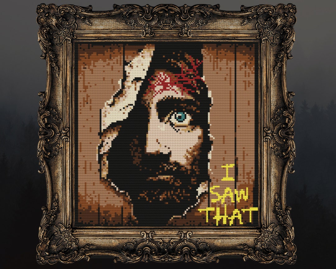 Jesus I Saw That Cross Stitch Pattern Peeking Jesus Meme Gift for ...
