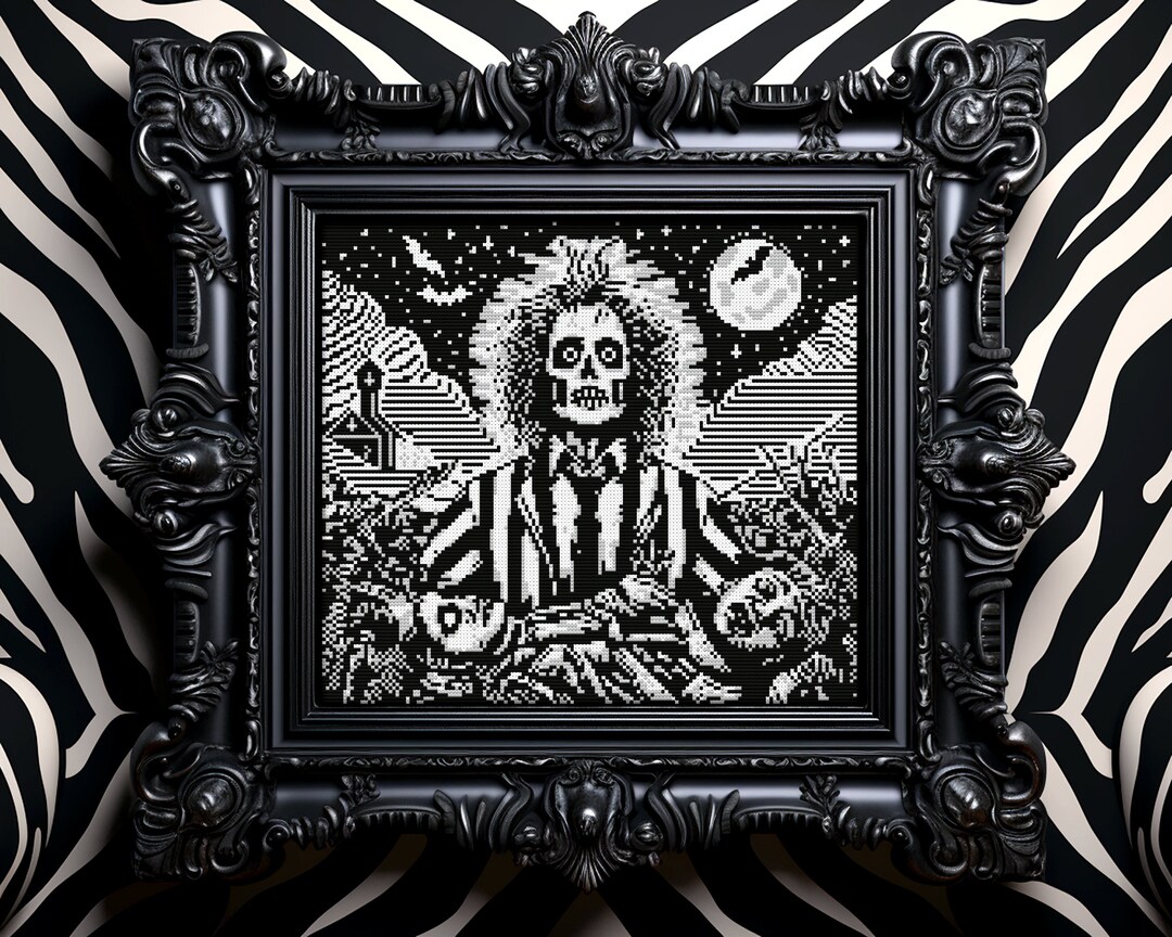 Bitter Juicy Beetle Cross Stitch Pattern Horror Gift for Goth X-stitch ...