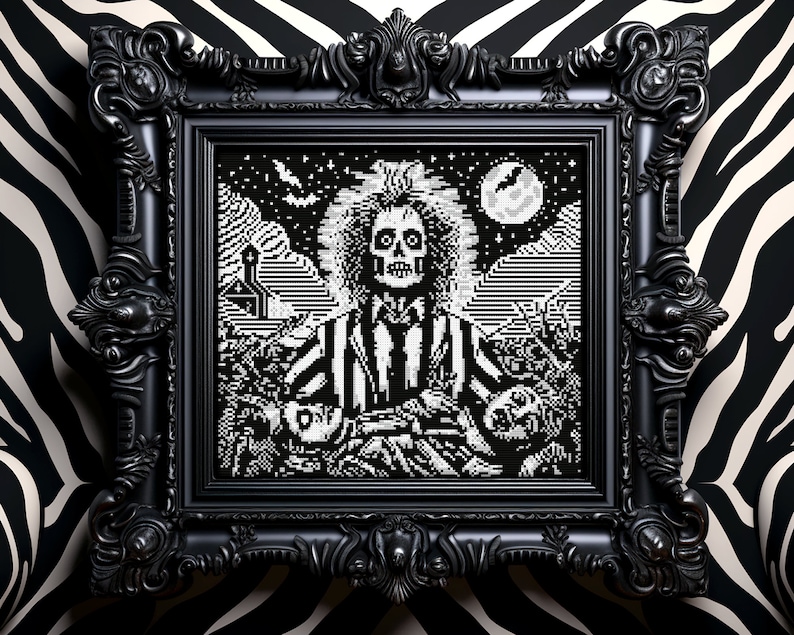 Bitter Juicy Beetle Cross Stitch Pattern Horror Gift for Goth X-stitch ...
