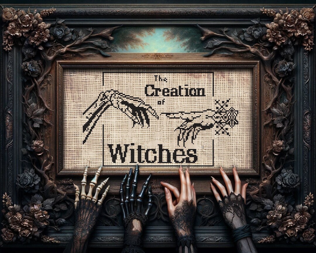 Creation of Lilith Cross Stitch Pattern Horror Gift for Goth X-stitch ...