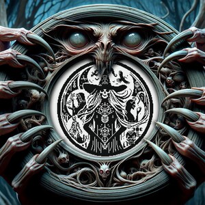 Necromancer Witch Cross Stitch Pattern Horror Gift for Goth X-stitch ...