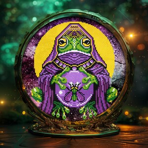 Oracle Frog Cross Stitch Pattern Gift for Goth Witchy Occult Cute ...