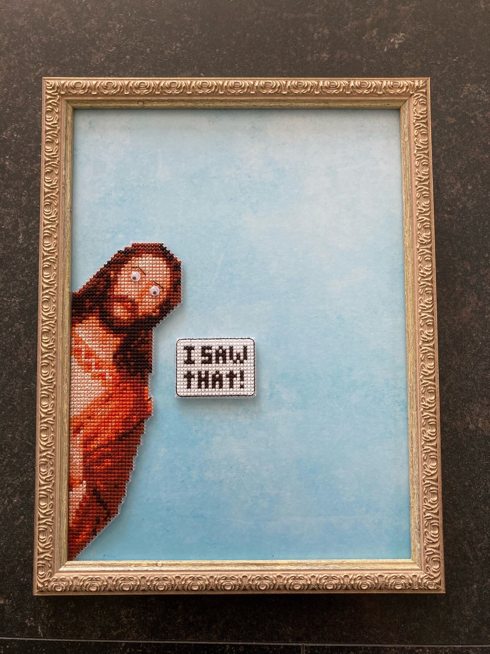 Peeking Jesus Cross Stitch Pattern Digital Snarky Funny Christ Xstitc ...