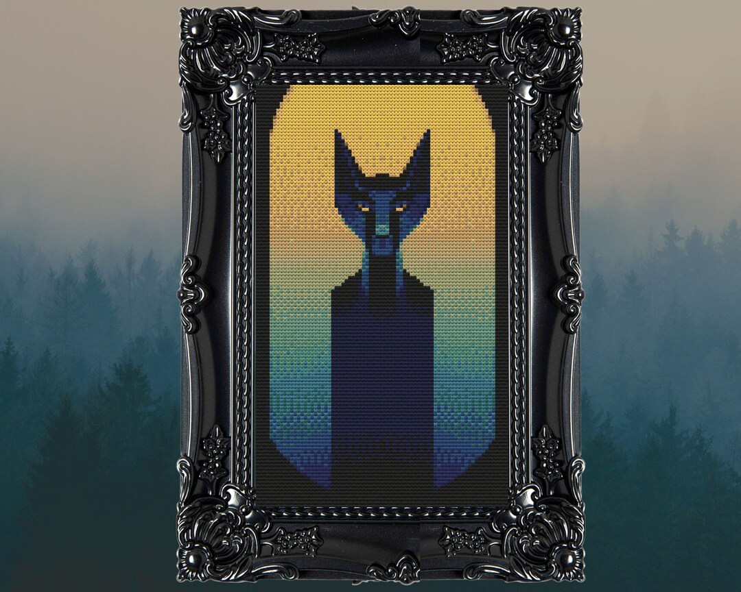 Anubis Sunset Cross Stitch Pattern Digital | Goth | Gothic | Creepy ...