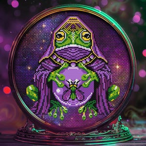 Oracle Frog Cross Stitch Pattern Gift for Goth Witchy Occult Cute ...