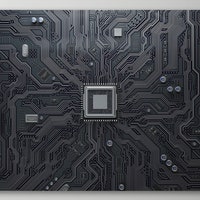 CPU Brain Art- Hanging Wall Art - Circuit Design, Computer Motherboard ...
