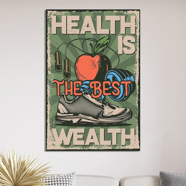 Health is Wealth Poster - Etsy