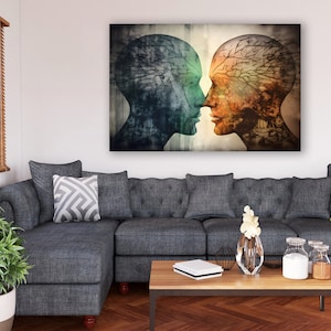 Brain Anatomy Wall Decor, Artistic Left Right Brain Hemisphere Decor ...