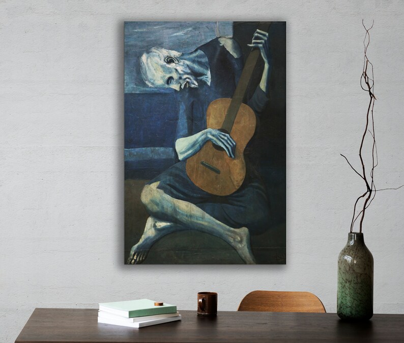 The Old Guitarist Pablo Picasso 1903 Picasso Classic Fine - Etsy