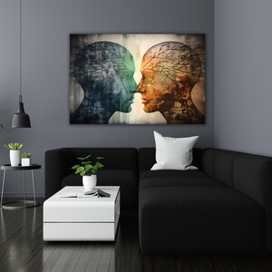 Brain Anatomy Wall Decor, Artistic Left Right Brain Hemisphere Decor ...