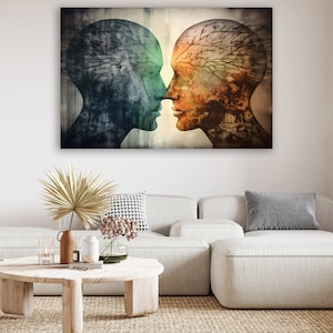 Brain Anatomy Wall Decor, Artistic Left Right Brain Hemisphere Decor ...