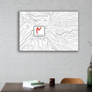 Custom Circuit Board, Personalized Chip Wall Art, Computer Science Wall ...