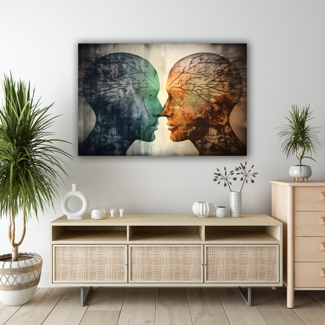 Brain Anatomy Wall Decor, Artistic Left Right Brain Hemisphere Decor ...