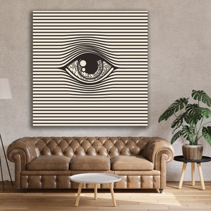 Spy Eye Vintage, Eye Illustration Artwork, Eye Canvas Print, Bedroom ...