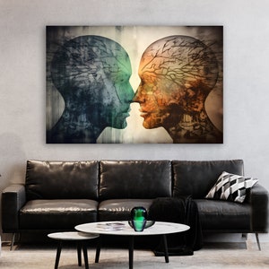 Brain Anatomy Wall Decor, Artistic Left Right Brain Hemisphere Decor ...