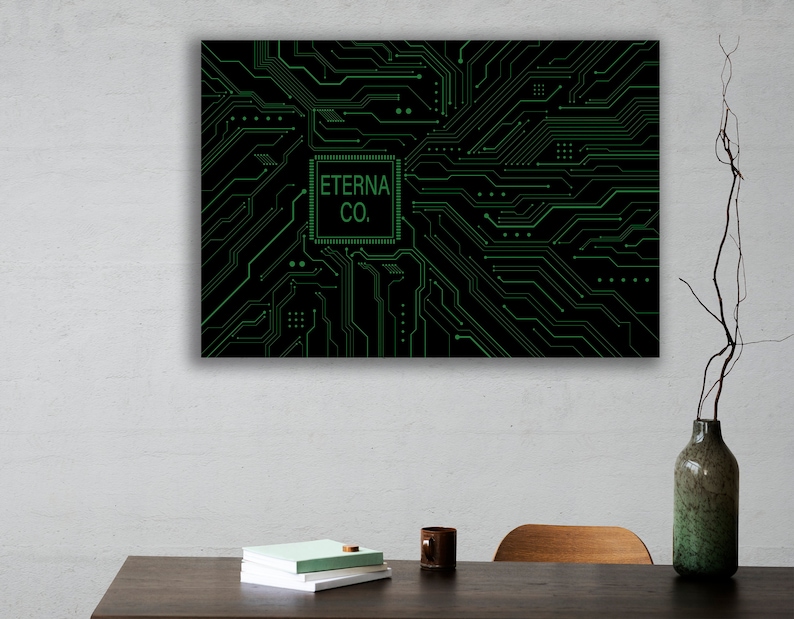 Custom Circuit Board, Personalized Chip Wall Art, Computer Science Wall ...
