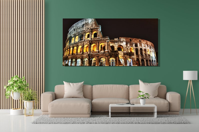 Colosseum Rome Wall Art Italian Wall Decor Landscape Wall - Etsy