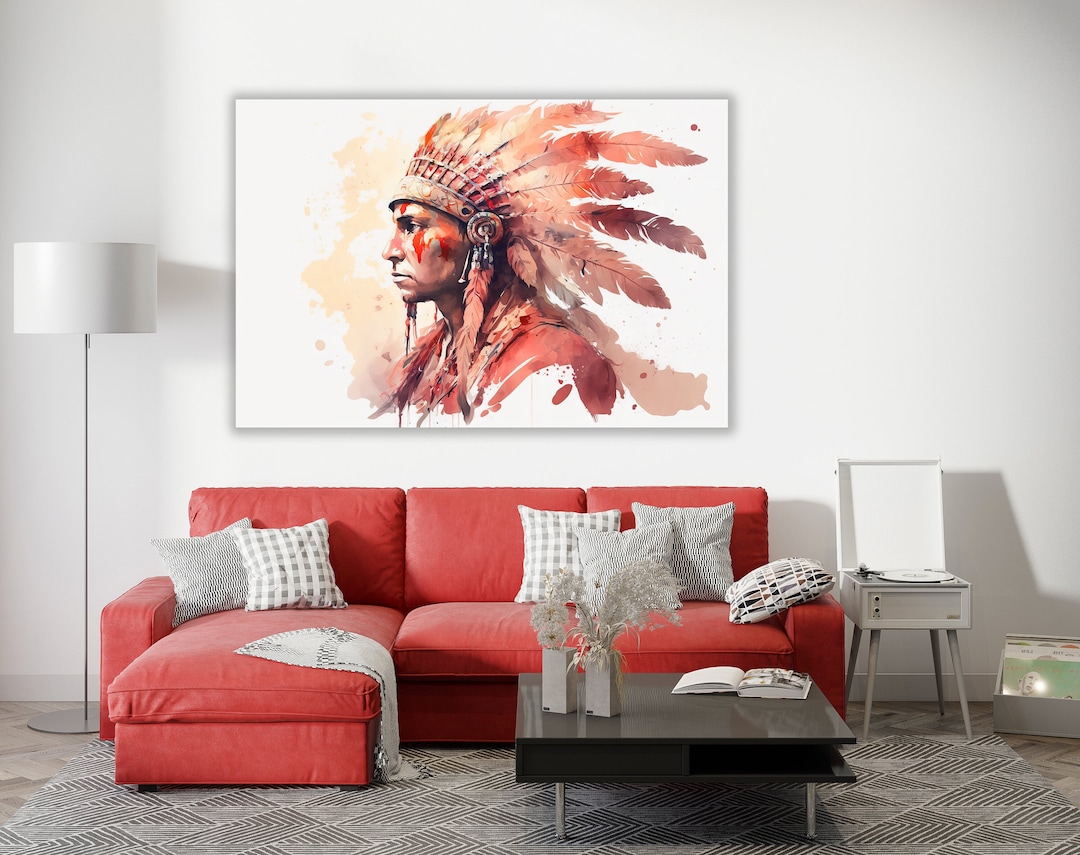Native American Wall Decor, American Indian Art, Printed Picture Wall ...