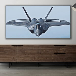 Lockheed Martin F-22 Raptor, Fighter Jet Wall Decor, F-22 Canvas Print ...