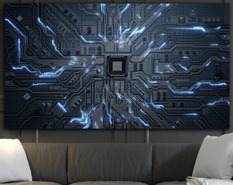 Computer Science Wall Decor Electronic Wall Art Extra Large - Etsy