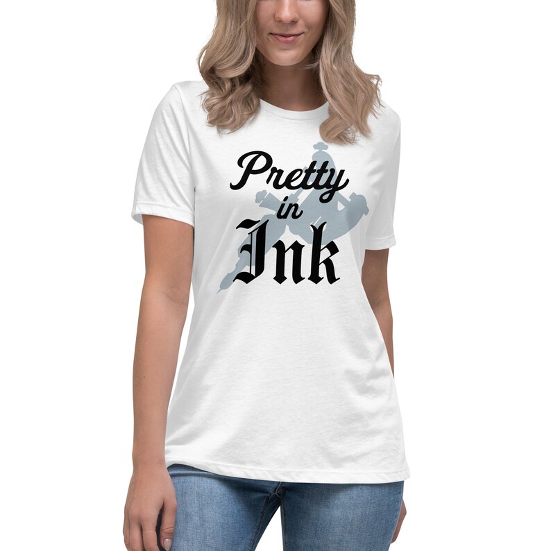 Pretty in Ink Women Tee, Retro Tattoo Old School Shirt, Tattoo Addict ...