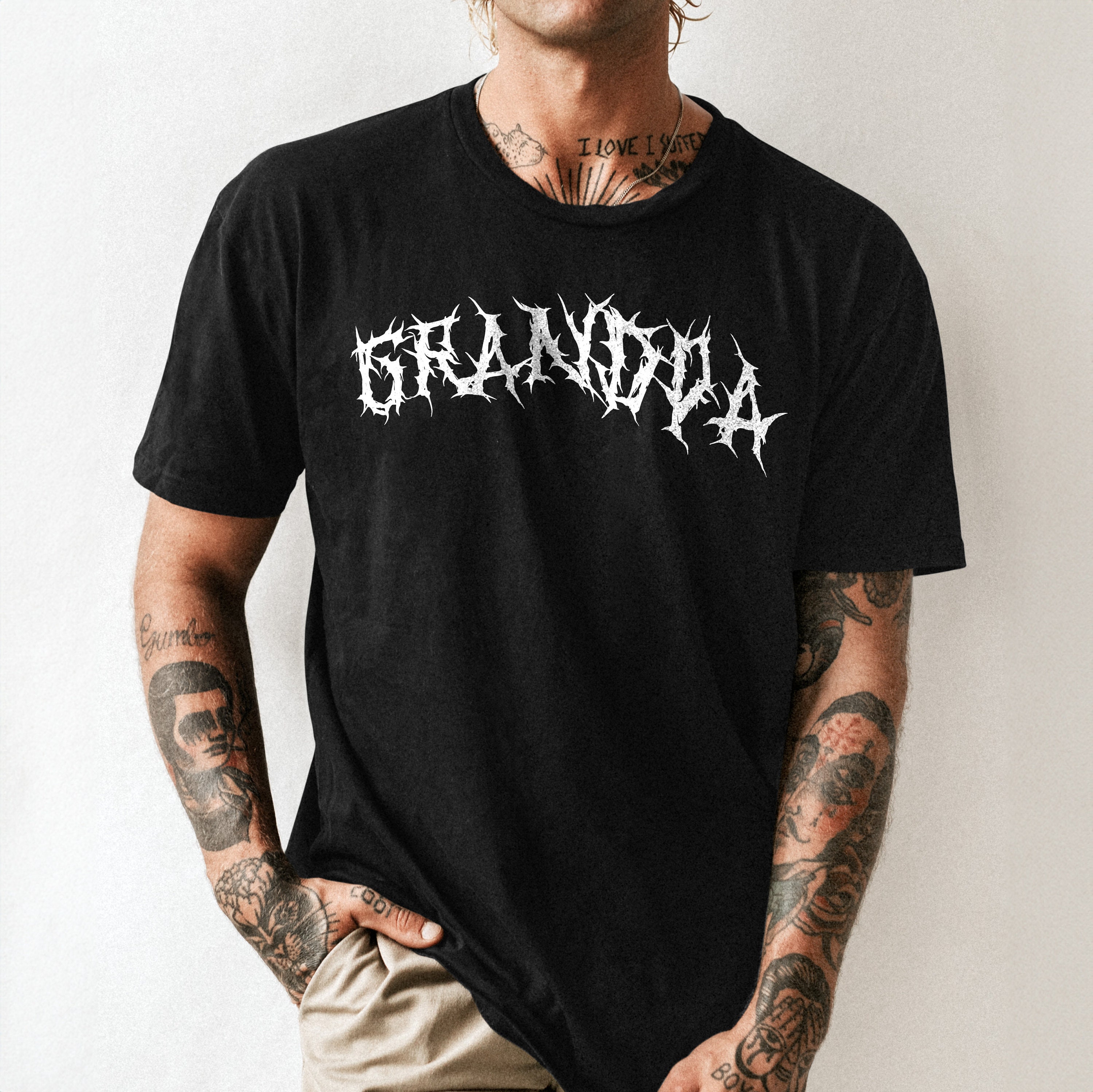 Grandpa Shirt | Heavy Metal Font | Powerful and Legendary Graphic Tee ...