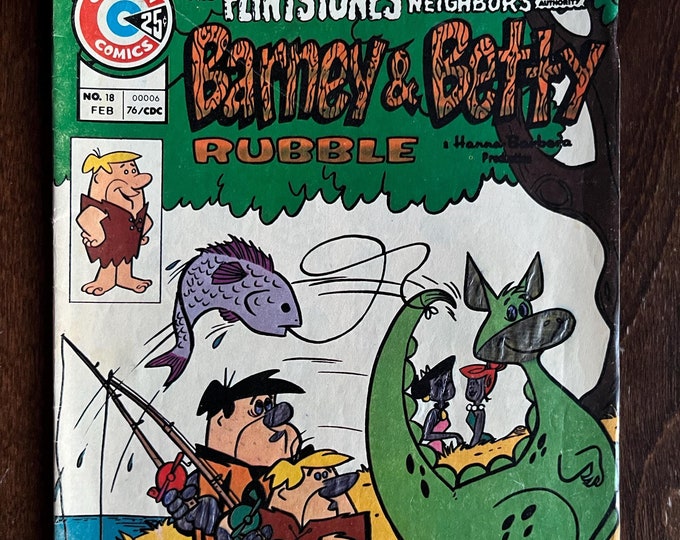 BARNEY & BETTY RUBBLE the Flintstones #18 Charlton Comics 1976 Good 2.0 ...
