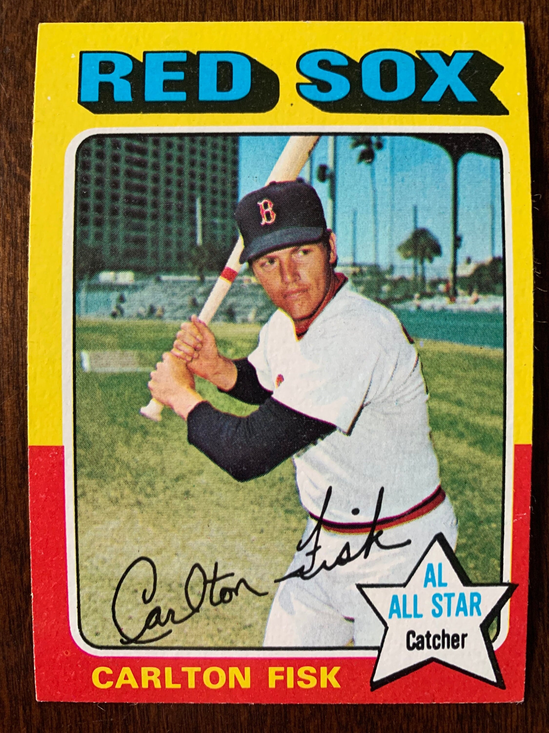 1975 Topps Baseball Card CARLTON FISK #80 Hall of Fame Boston Red Sox ...