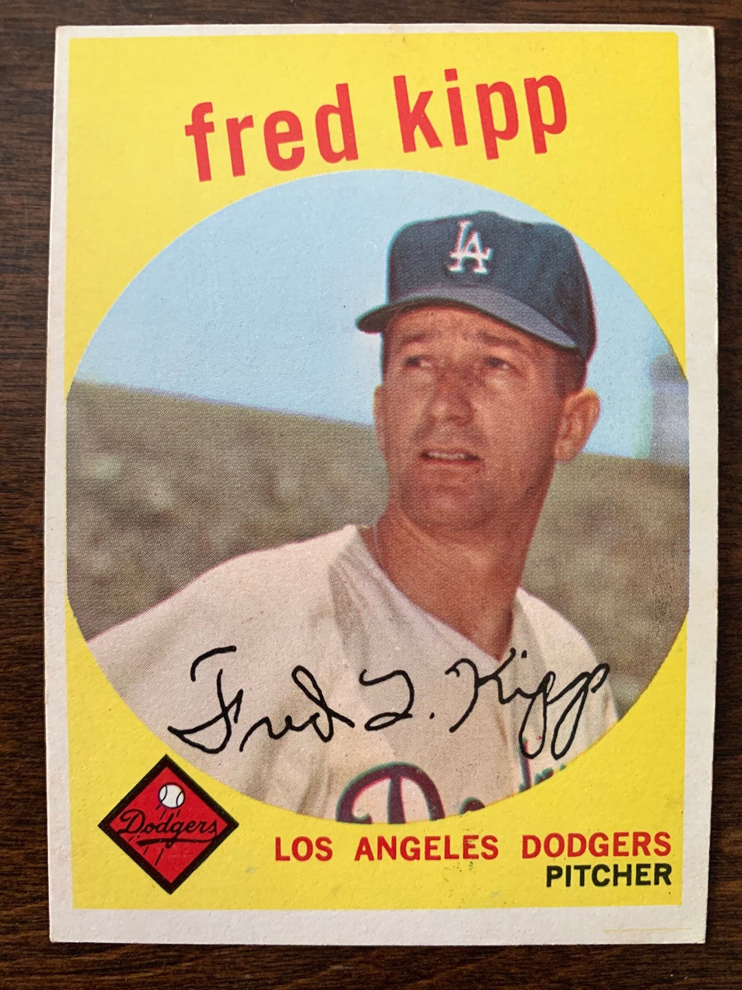 1959 Topps Baseball Card FRED KIPP 258 Los Angeles Dodgers Excellent to ...