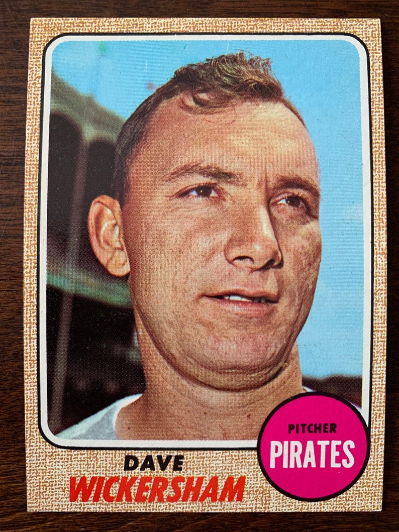 1968 Topps Baseball Card DAVE WICKERSHAM 288 Pittsburgh Pirates MINT - Etsy