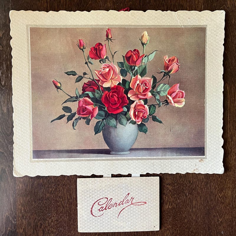 1958 Calendar - Etsy