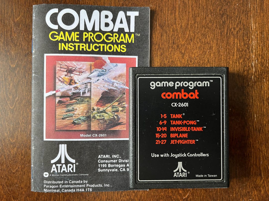 COMBAT Atari 2600 Video Game CX2601 Cartridge 1978 - Tested Works! - Etsy