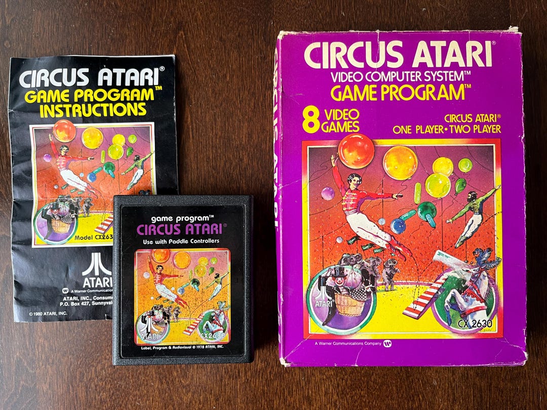 CIRCUS ATARI 2600 Video Game Cartridge CX2630 Original Box 1978 ...
