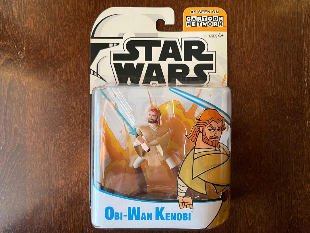 Star Wars Cartoon Network OBI-WAN KENOBI the Clone Wars 2003 Hasbro - Etsy