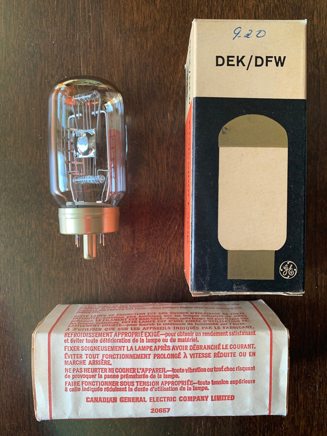 Vintage GE General Electric DEK DFW 500 Watts 120v Gold Top Projection ...
