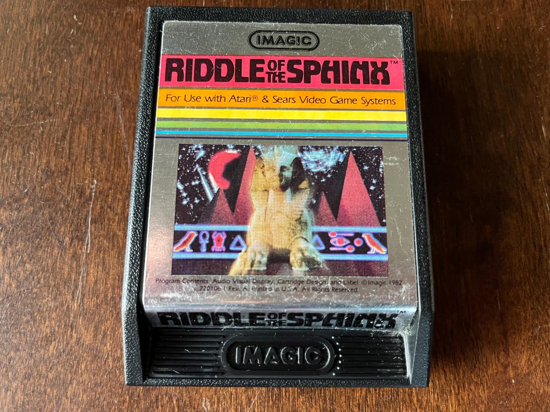 RIDDLE of the SPHINX Atari 2600 Video Game IMAGIC Cartridge 1982 ...