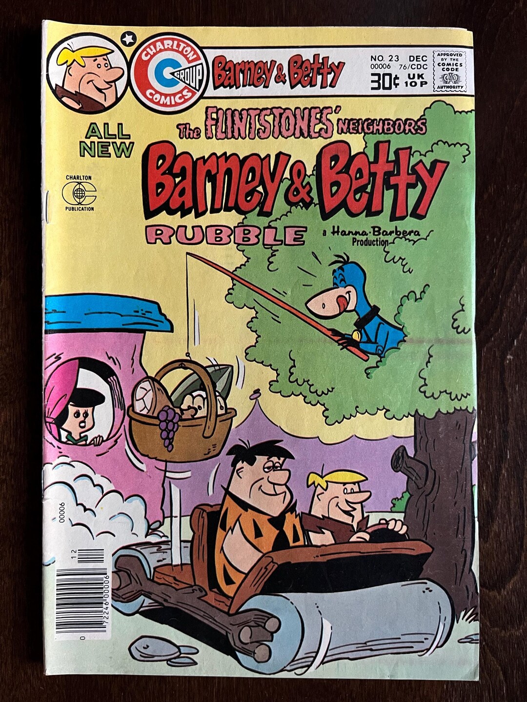 BARNEY & BETTY RUBBLE the Flintstones #23 Charlton Comics 1976 Fn+ 6.5 ...