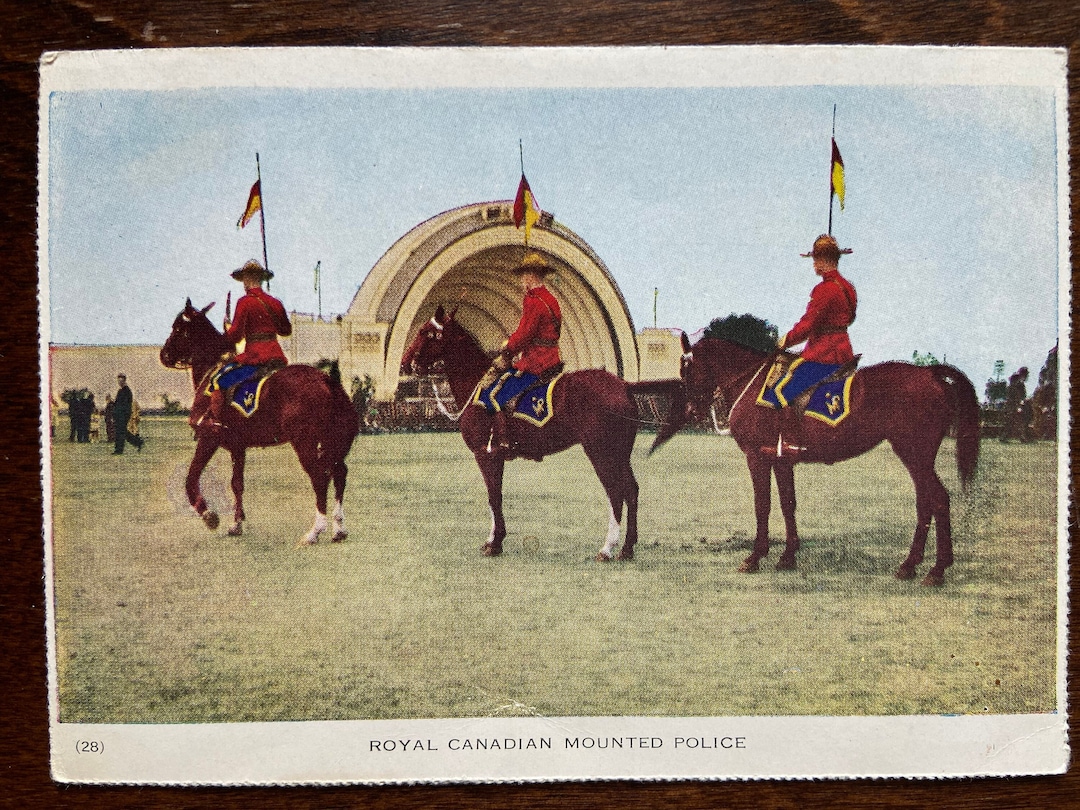 Vintage RCMP Royal Canadian Mounted Police POSTCARD Folkard 1952 Canada ...