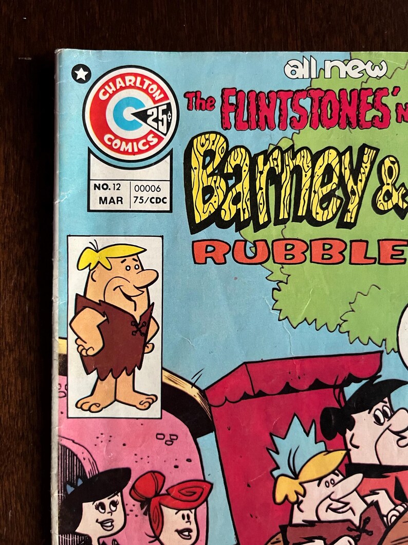 BARNEY & BETTY RUBBLE the Flintstones #12 Charlton Comics 1975 Vg to Fn ...