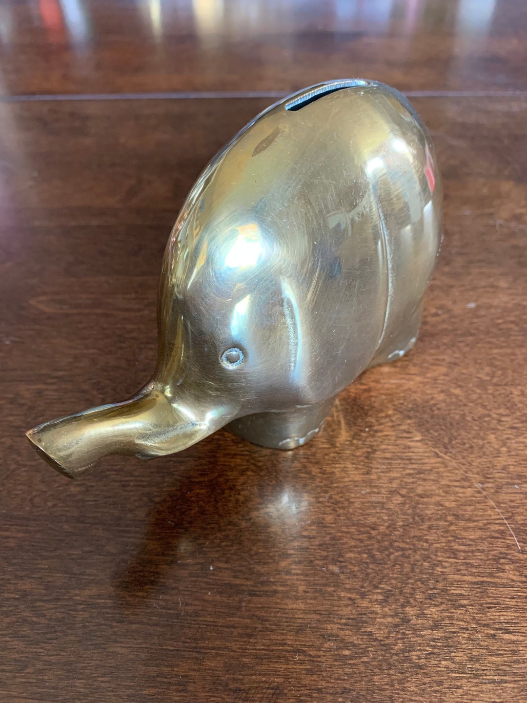 Vintage Brass ELEPHANT Kids PIGGY BANK Statue 4" High - Etsy