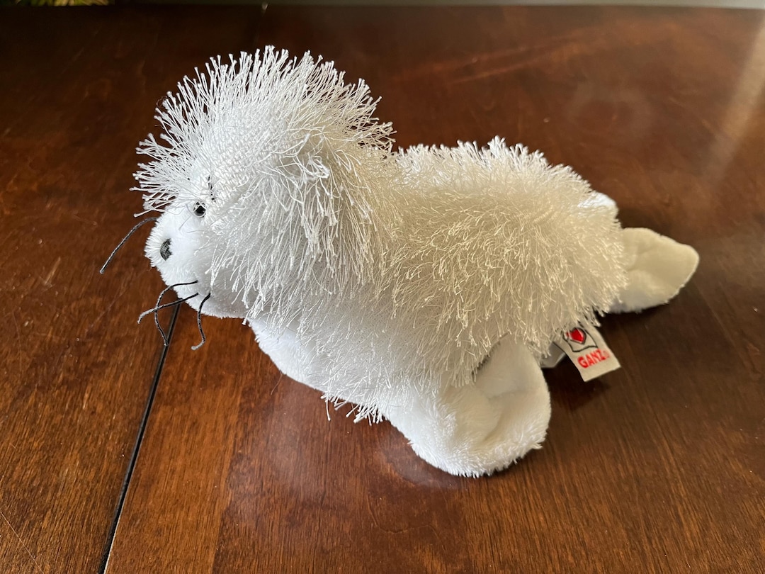 Ganz Webkinz SEAL White Plush Toy HM023 Stuffed Animal NO Code - With ...