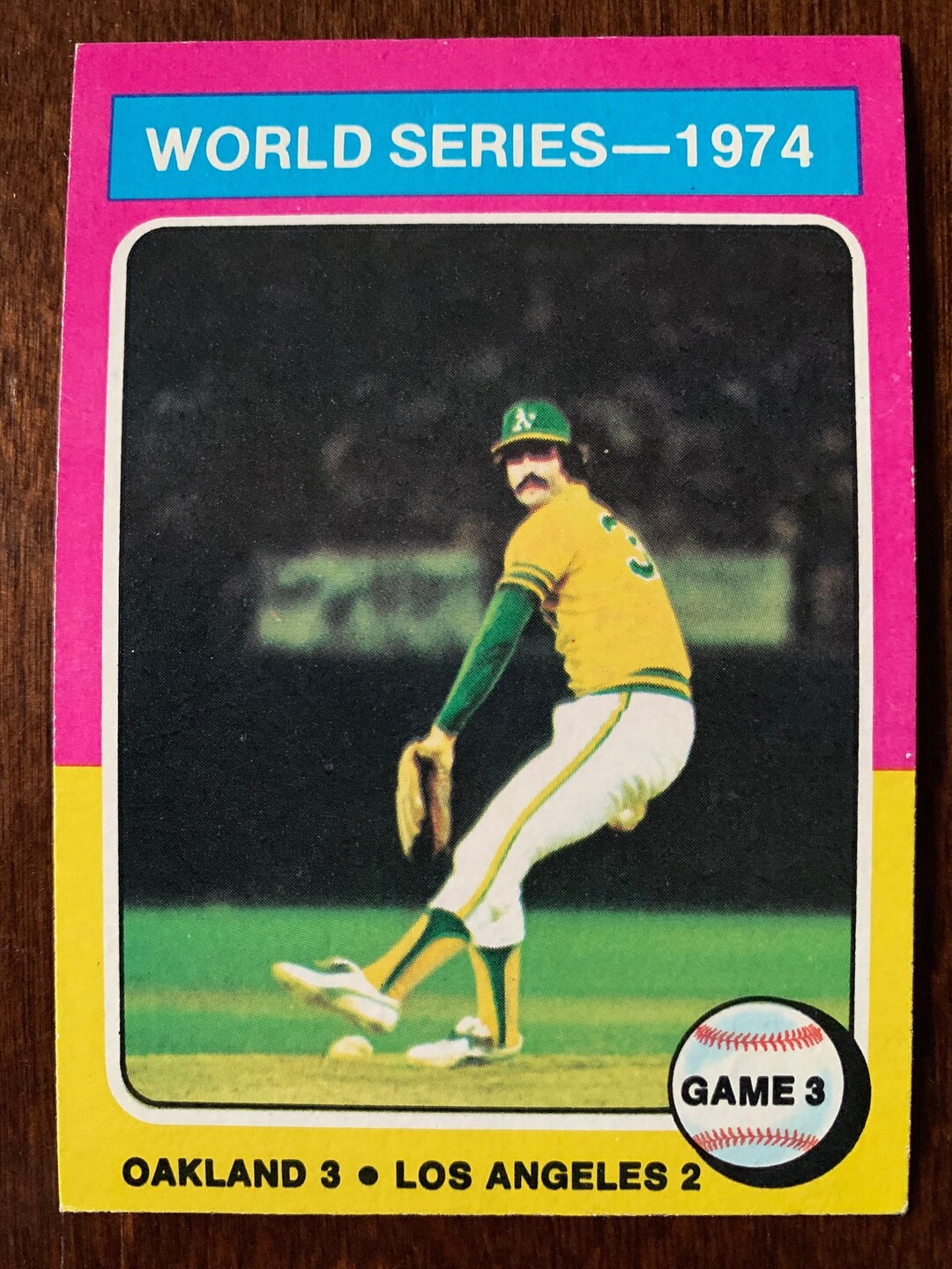 1975 Topps Baseball Card #463 World Series 1974 Game 3 Rollie Fingers ...