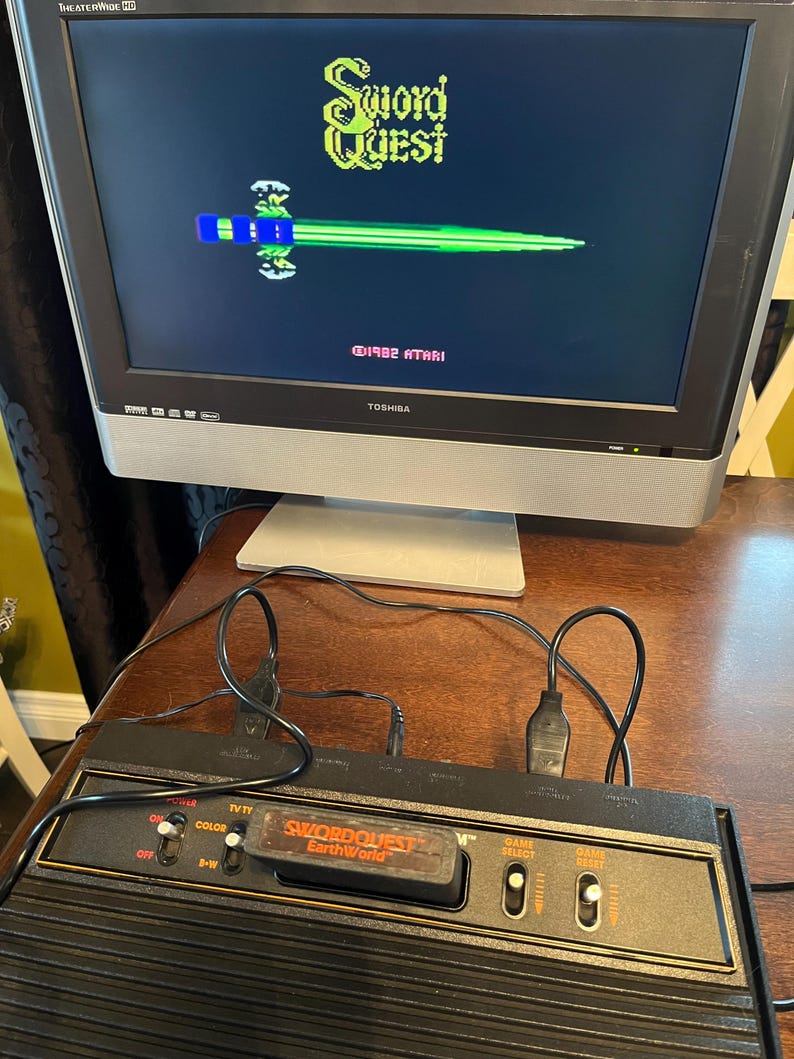 SWORDQUEST Earthworld Atari 2600 Video Game 2656 Cartridge 1982 ...