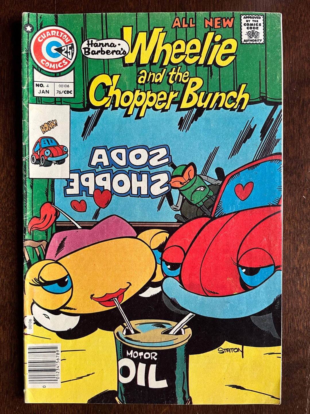 Hanna Barbera WHEELIE and the CHOPPER BUNCH #4 Charlton Comics 1976 Vg+ ...
