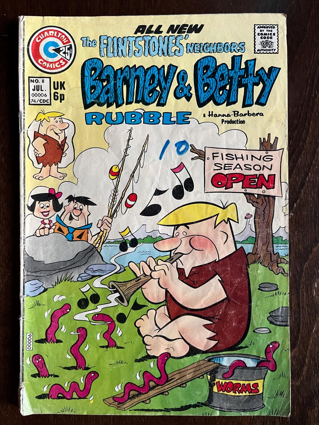BARNEY & BETTY RUBBLE the Flintstones #8 Charlton Comics 1974 3.0 Low ...