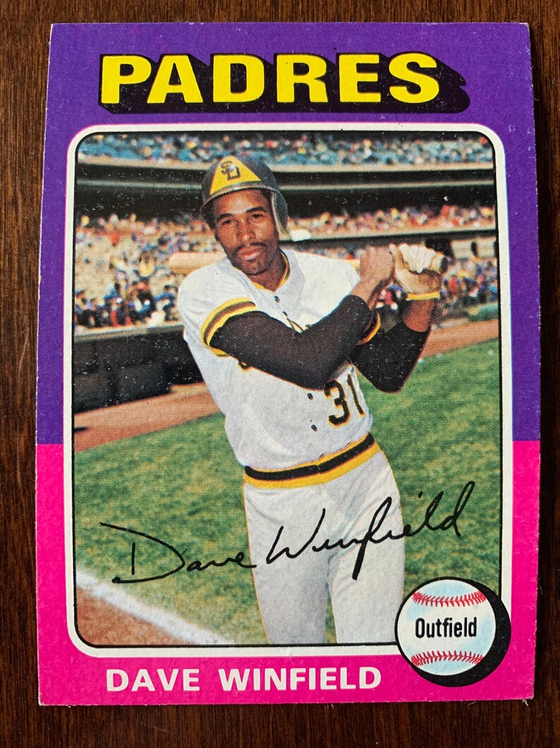 1975 Topps Baseball Card DAVE WINFIELD #61 Hall of Fame San Diego ...