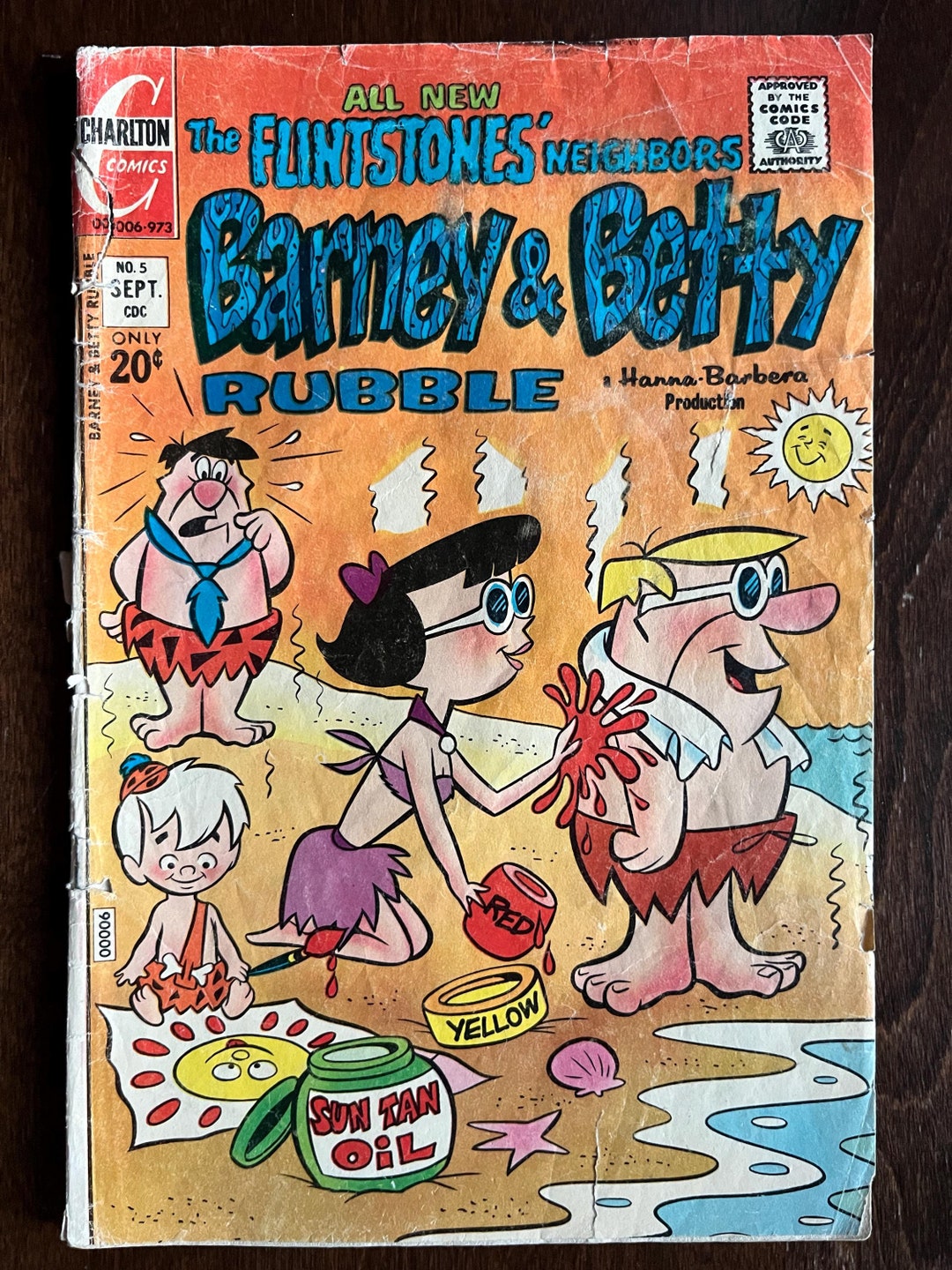BARNEY & BETTY RUBBLE the Flintstones #5 Charlton Comics 1973 Good 2.0 ...